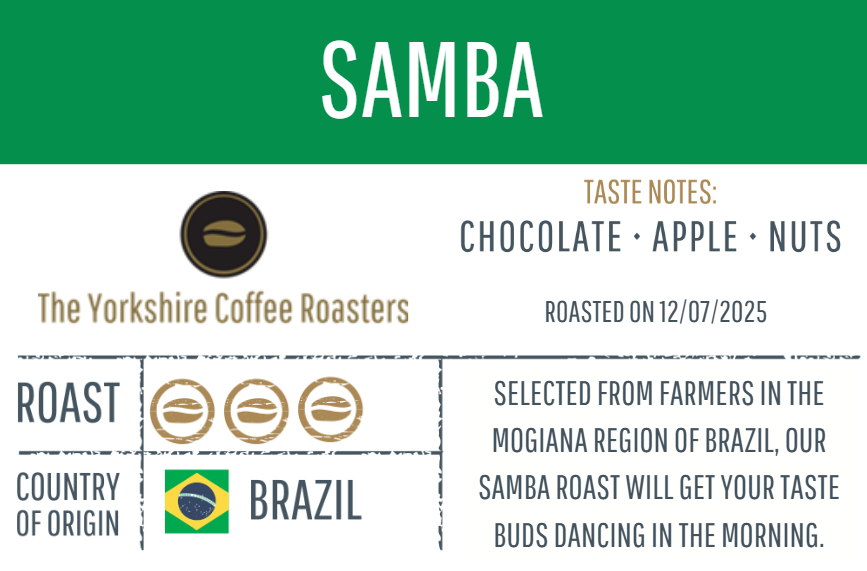 Samba - 500g – The Yorkshire Coffee Roasters